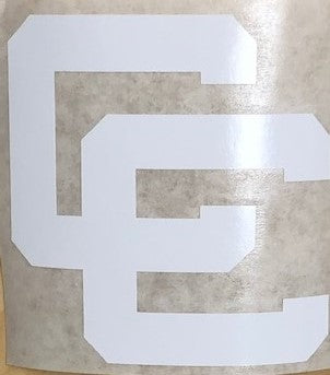1" Sticker- White CC – dccspiritstore